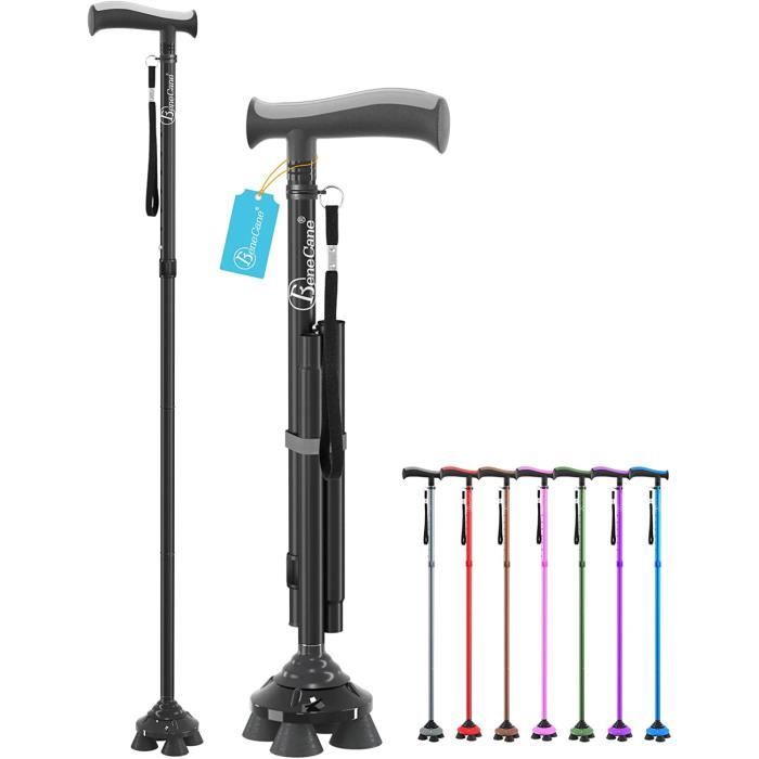 Canne de Marche Pliable Hauteur Réglable et Légère en Aluminum,Canne de ...