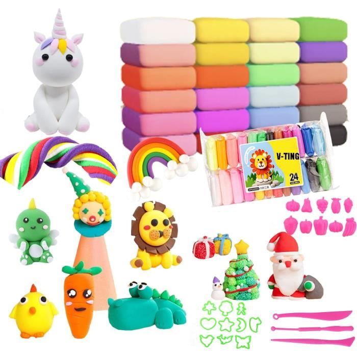 Pâte à Modeler pour Enfants Pâte à Modeler 24 Couleurs pour Enfants en ...