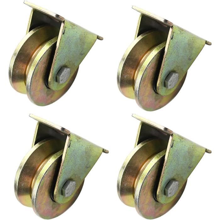 Roulettes Pivotantes 4 Pcs Roues Pour Portail Coulissant,Roues En Acier ...