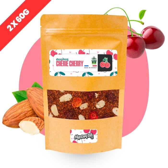 Rooibos Fraise Cerise Amande Vanille - Riche en saveur et aromatisée ...