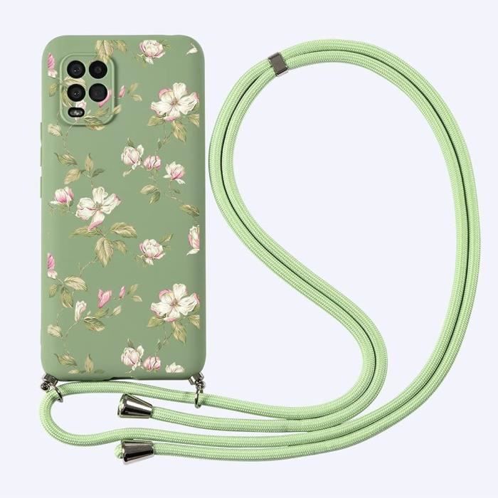 Coque Collier Pour Xiaomi Redmi Note 9 Pro - 9S Cordon Vert Silicone ...