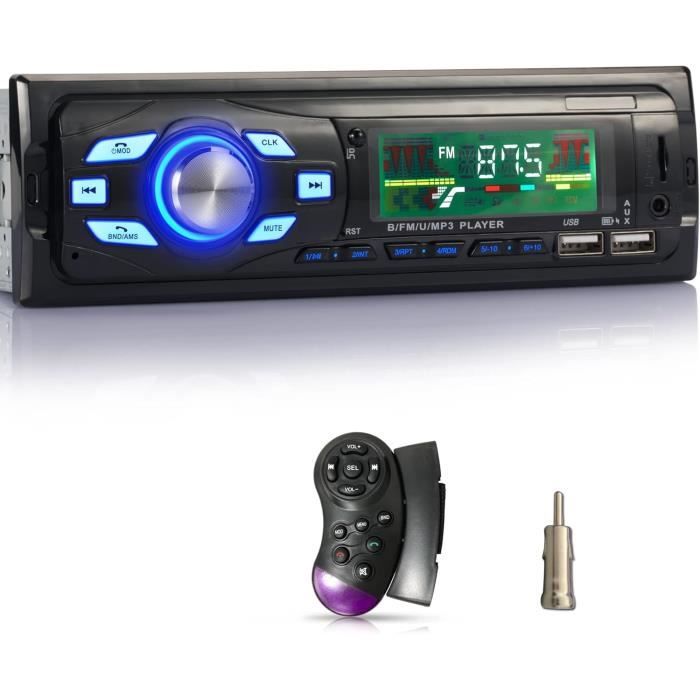 Autoradio Avec Bluetooth Mains Libres, Bluetooth 1 Din Radio Usb-Tf-Mp3 Player-Aux In, Fm Radio ...