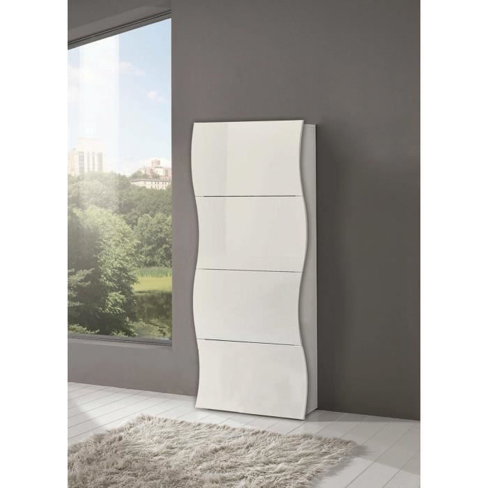 Dmora Meuble à chaussures Francesco, Armoire polyvalente à 4 portes ...