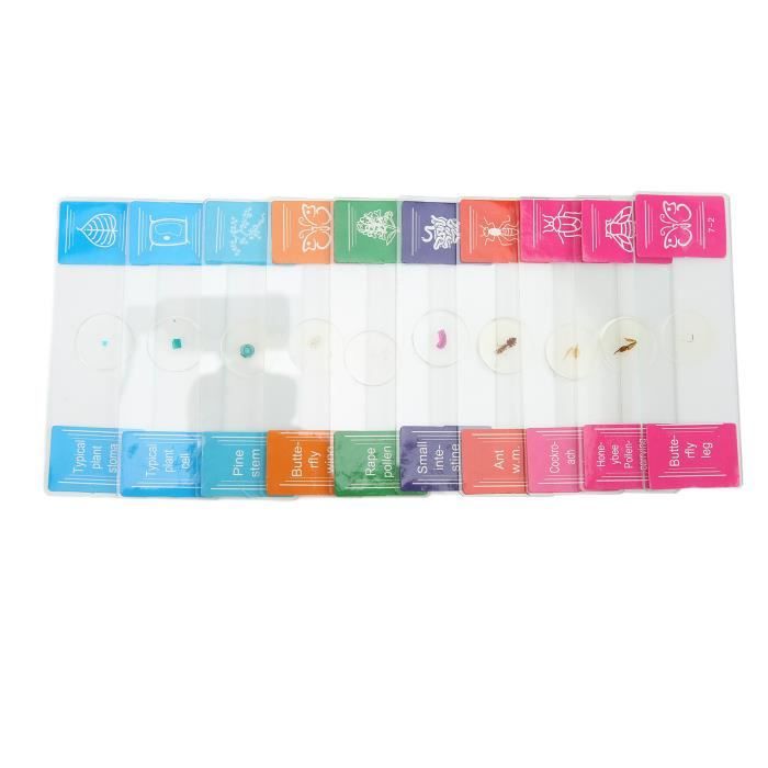 EJ.life 10Pcs Lame Microscope Transparentes pour Enfants et Étudiants ...