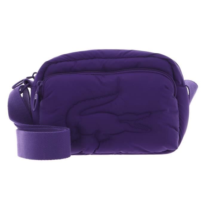 LACOSTE Puffy Croc Crossover Bag Acai [241462] - sac à épaule ...