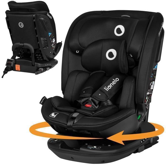 Siège-auto 360° LIONELO Bastiaan RWF i-Size - ISOFIX - 40-150 cm - Groupe 0/1/2/3 - Noir - Achat ...