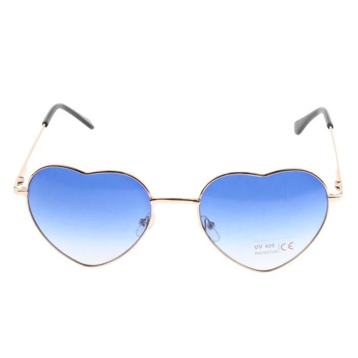 1 Paire Cadre en Métal Lunette de Soleil Légère Forme Coeur pour Femme ...