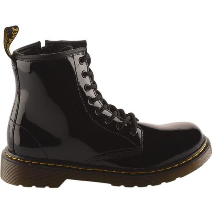 Bottines fille - DR MARTENS - Noir verni - 30 Noir - Cdiscount Chaussures
