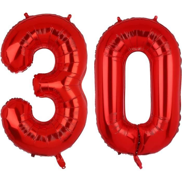 Ballon Gonflable Géant En Forme De Chiffre De 30 Ans Rouge Xxl 101 Cm ... Ballon Gonflable Géant En Forme De Chiffre De 30 Ans Rouge Xxl 101 Cm ...
