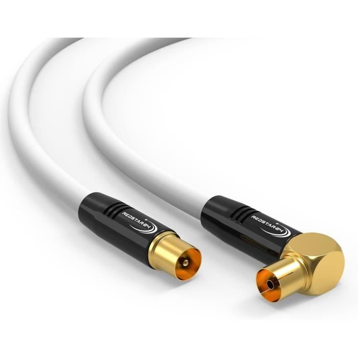Câble D'Antenne 1,5M Hd Câble Antenne Tv Coaxial Fiche Mâle A Femelle ...