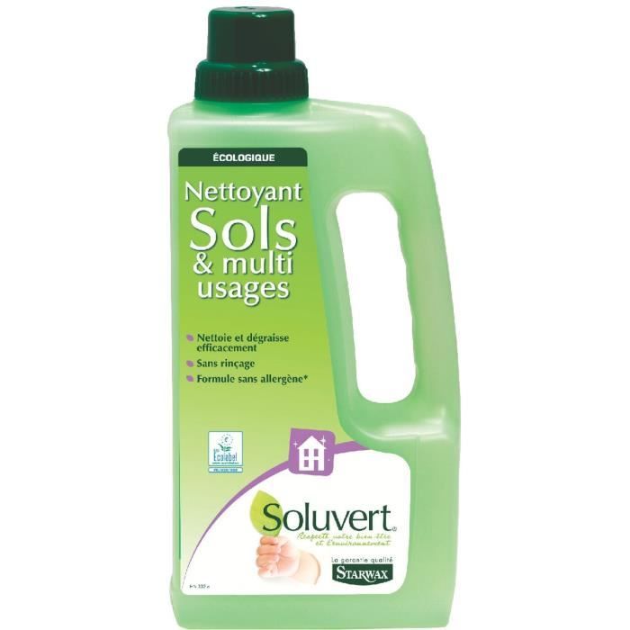 Nettoyant sol et multi-usages Soluvert - Flacon 1l - Cdiscount Au quotidien