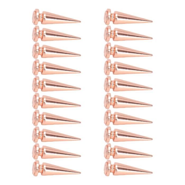 Tbest Rivet à pointe conique 20pcs Spike Rivet Cone 10x29mm Couleur Or ...