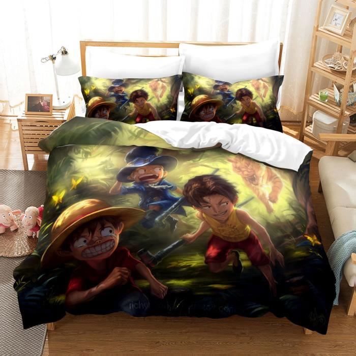 Ensembles De Couette One Piece Luffy Animé Literie Taille 200 200cm 3