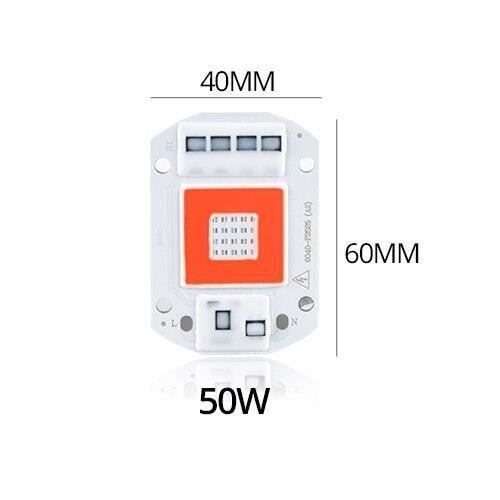 LAMPE DE CULTURE,50W chips-220V--Lampe de croissance LED COB à spectre complet, puce de lampe ...