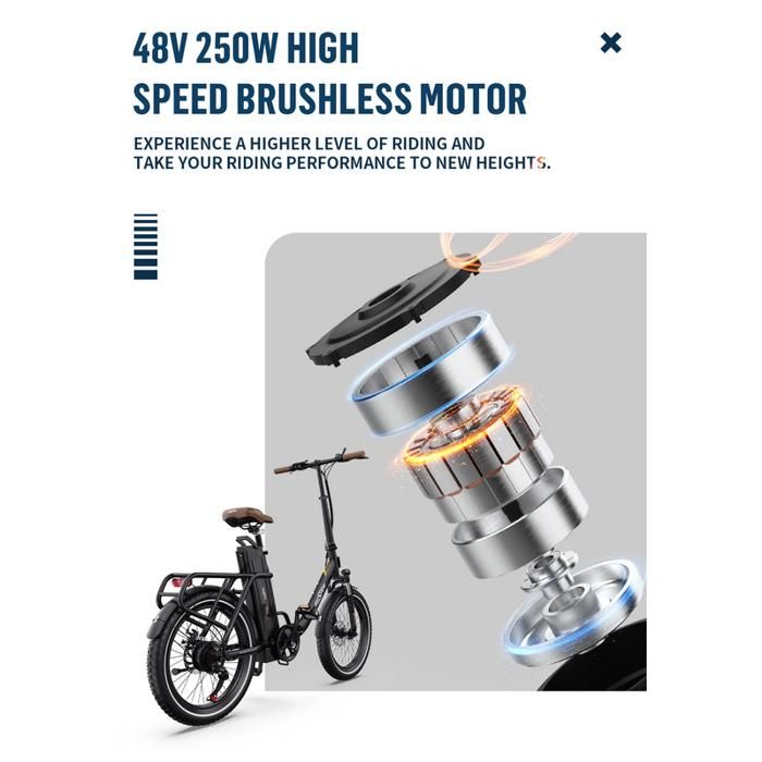 Vélo Électrique Pliable - ONESPORT OT16-2 - Autonomie 100km - Moteur ...