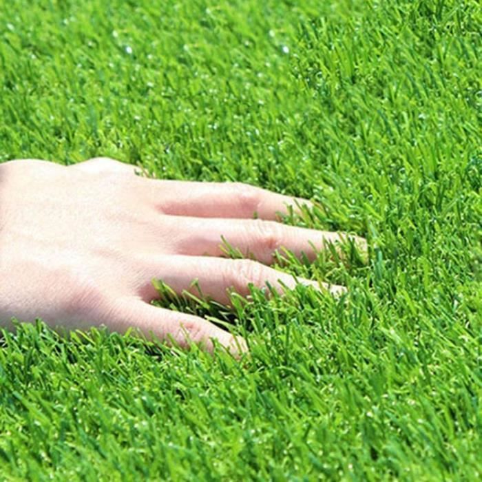 Herbe Artificielle, Trous de Drainage en Caoutchouc Tapis synthétique t Gazon Faux Gazon pour ...