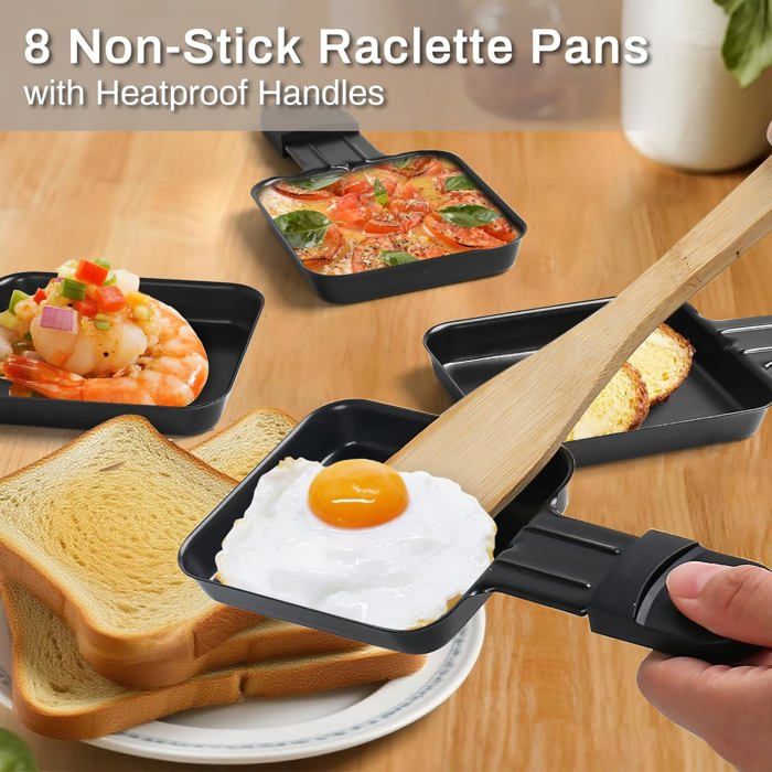 Appareil A Raclette 8 Personnes - Machine A Raclette Avec Pierrade ...