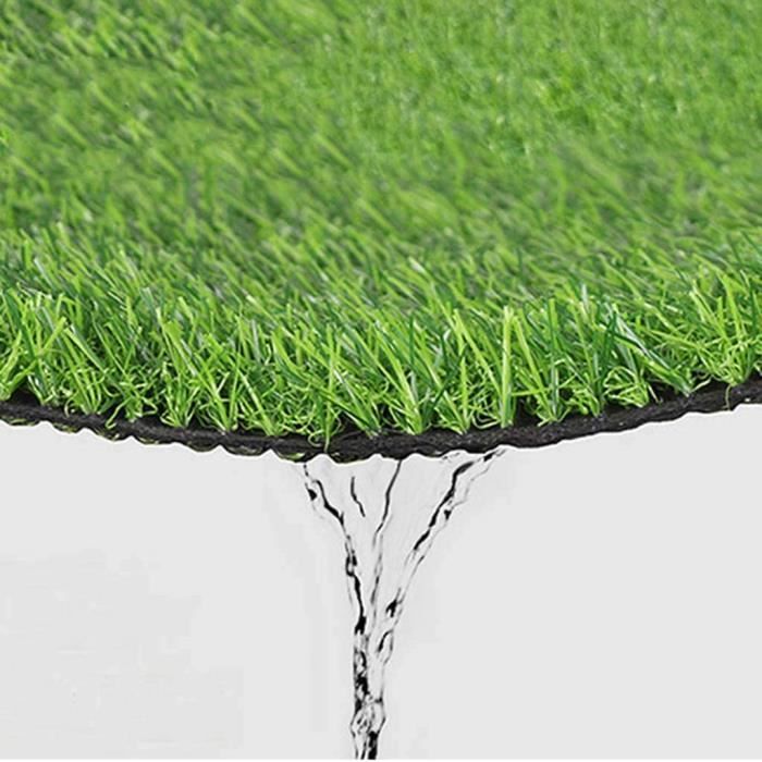 Herbe Artificielle, Trous de Drainage en Caoutchouc Tapis synthétique t Gazon Faux Gazon pour ...
