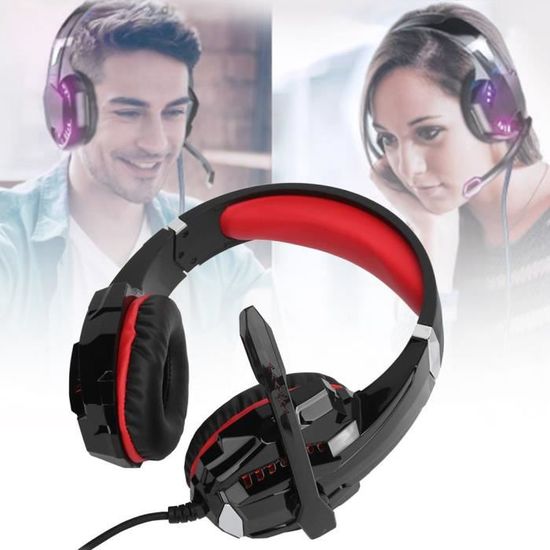 CHX-casque vidéo Casque de jeu stéréo G9000Pro avec microphone à ...