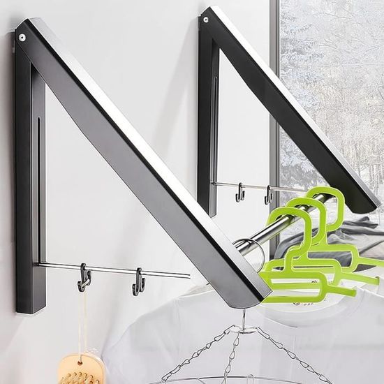 Porte-Cintres Rétractable, Support De Charge Solide Fixé Au Mur ...