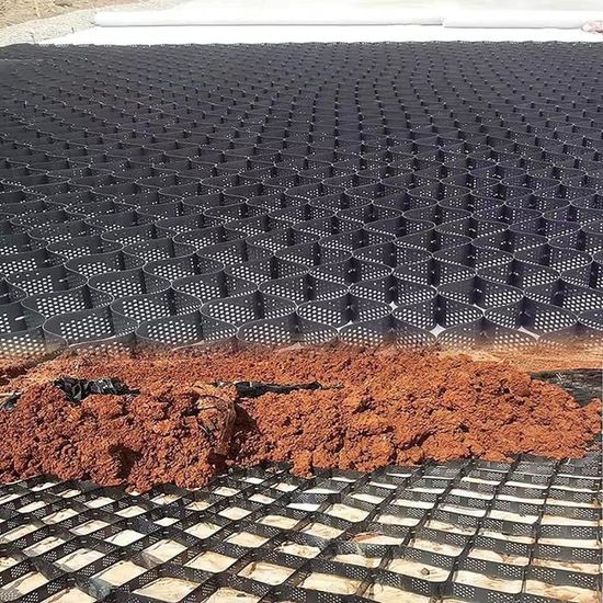 Pavé Grille Geocell Stabilisation Gravier Mur Soutènement/allée Raide ...