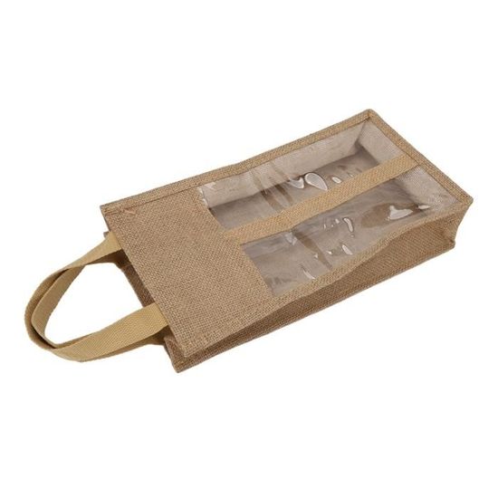 KIMISS Sac de vin de jute Jute Wine Bag Tote Portable Elegant Wine ...