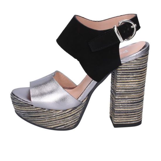 POLLINI Sandales Femme Noir Daim BE358 Noir - Cdiscount Chaussures