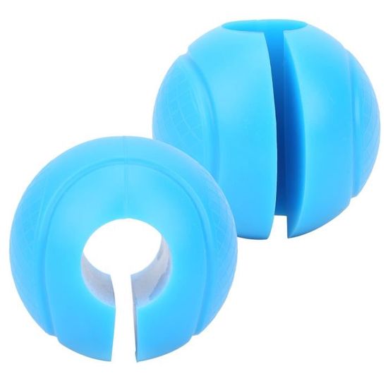 BOY 2pcs poignées d'haltères rondes épaisses en silicone adaptateur d ...