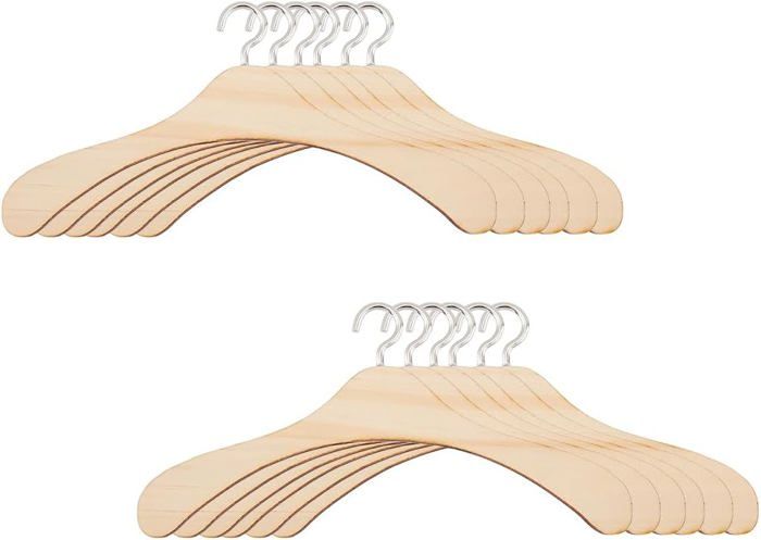 12pcs 15cm de Large Navajo BlaPoupée Cintre en Bois Naturel Poupée Robe Cintre Mini Animal ...