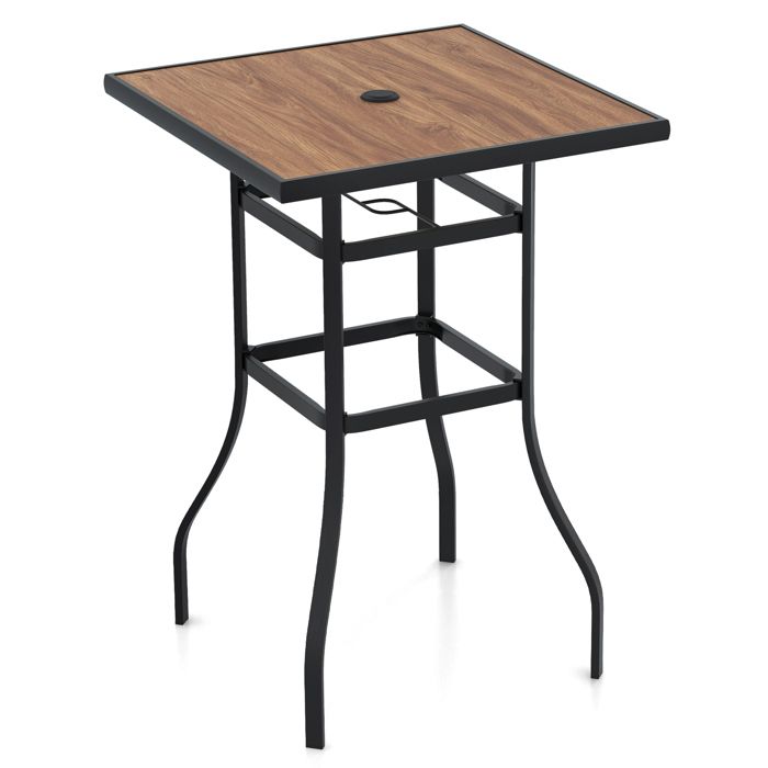 GIANTEX Table Basse de Jardin avec Trou de Parasol Dia 3,9 cm- Table d ...