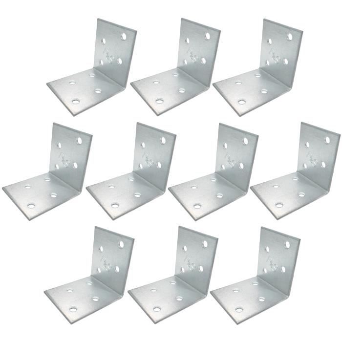 AERZETIX - Lot de 10 équerres de fixation plaques d'assemblage à 90 ...