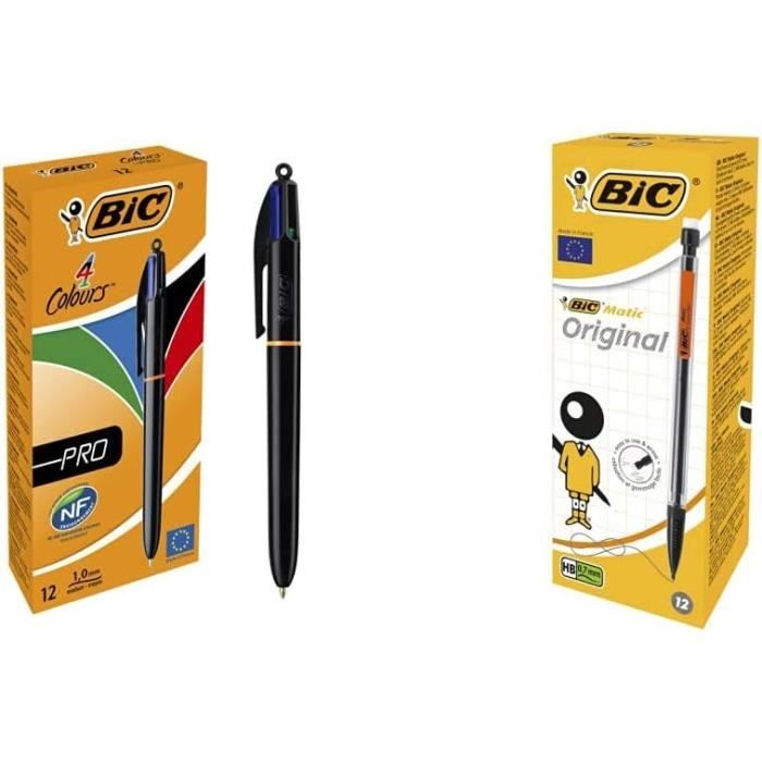 Ecriture 4 Couleurs Pro Stylos-Bille Rétractables Pointe Moyenne (1,0 ...