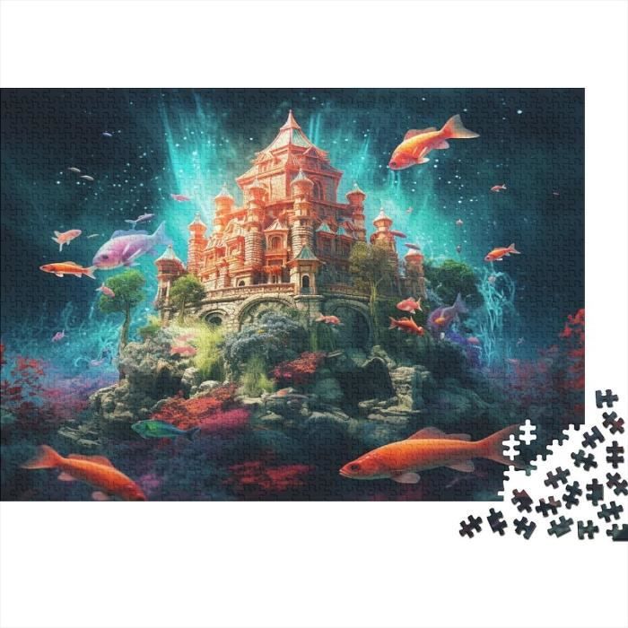 Puzzle en bois adulte - Citadelle - Château des fonds marins - 1000 ...