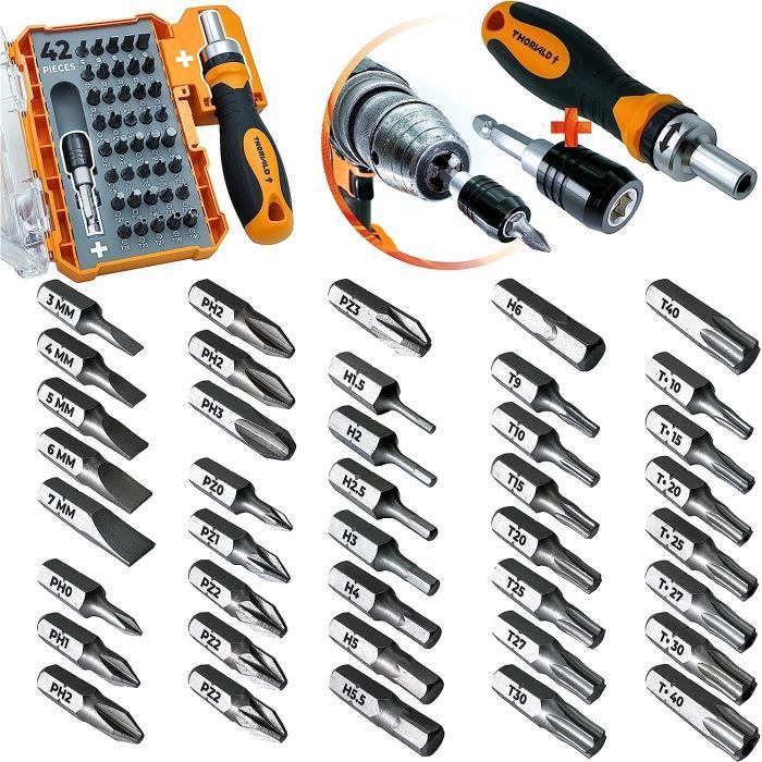 Coffret Embout Visseuse Pro + Porte Embout Visseuse + Tournevis à ...