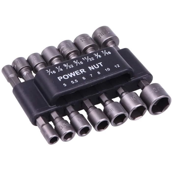 14 Pièces embout visseuse a choc outillage mecanique auto professionnel ...