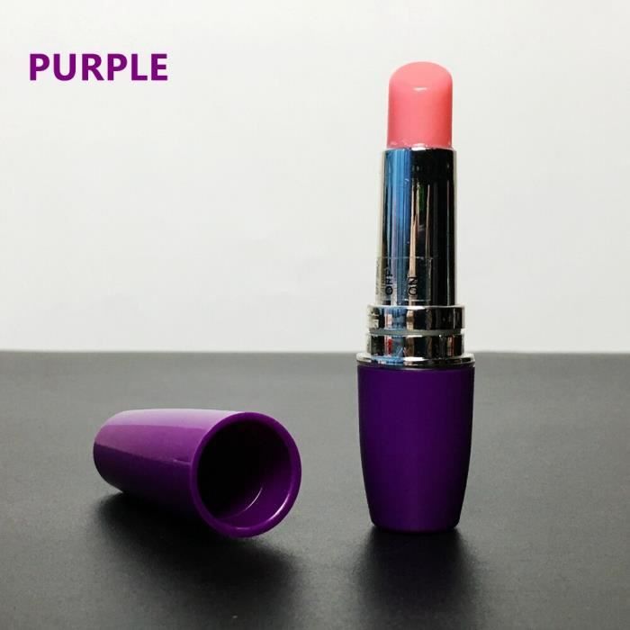 Violet - Rouge à lèvres vibrateur Secret, jouet sexuel pour femme, stimulateur de Clitoris ...