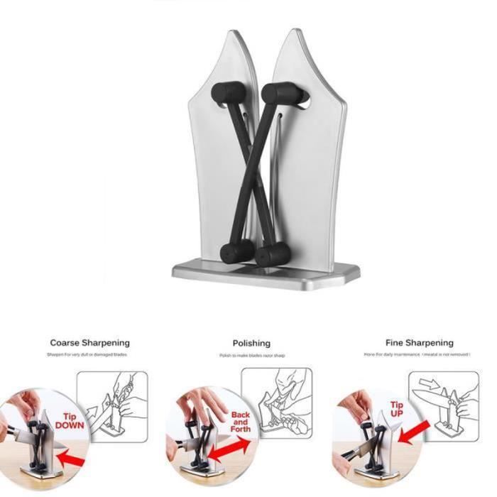 Pierre à aiguiser Couteau aiguiseur professionnel couteau de cuisine aiguiseur rapide polissage ...