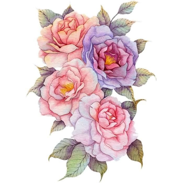 Stickers Muraux Floraux Décollez Et Collez Beau Bouquet De Fleurs ...