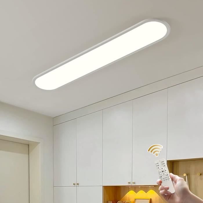 Plafonnier LED GANEED - Protection oculaire - Blanc - Dimmable - 48W ...