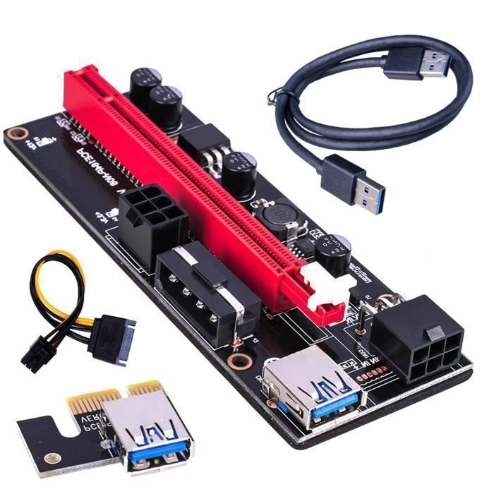Carte d'extension PCI-E - VER009S - Adaptateur USB 1x à 16x ...