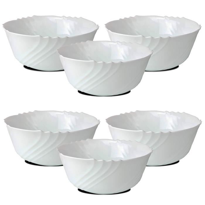 Lot de 6 bol de service, bol à soupe, bol à dessert, saladier en verre ...