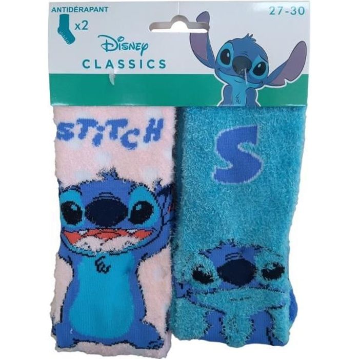 CASA SOCKS - Pack de 2 chaussettes STITCH - bleu et rose - Bleu - 31-35 ...