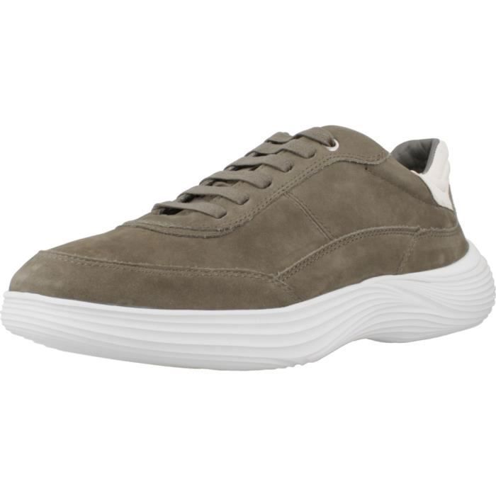 Baskets GEOX U FLUCTIS Vert - Homme - Lacets - Plat Vert - Cdiscount ...