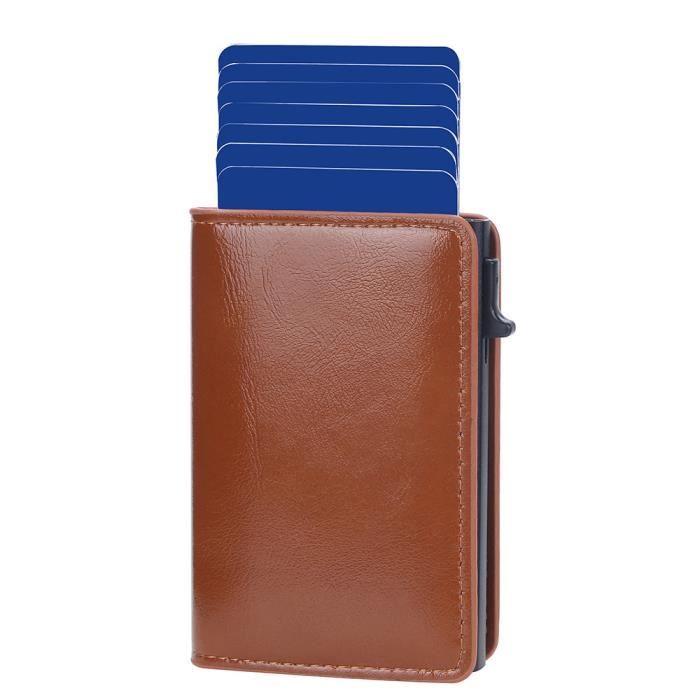 RUMOCOVO® Portecartes De Crédit Anti Rfid Pour Hommes Noir Mince En ...