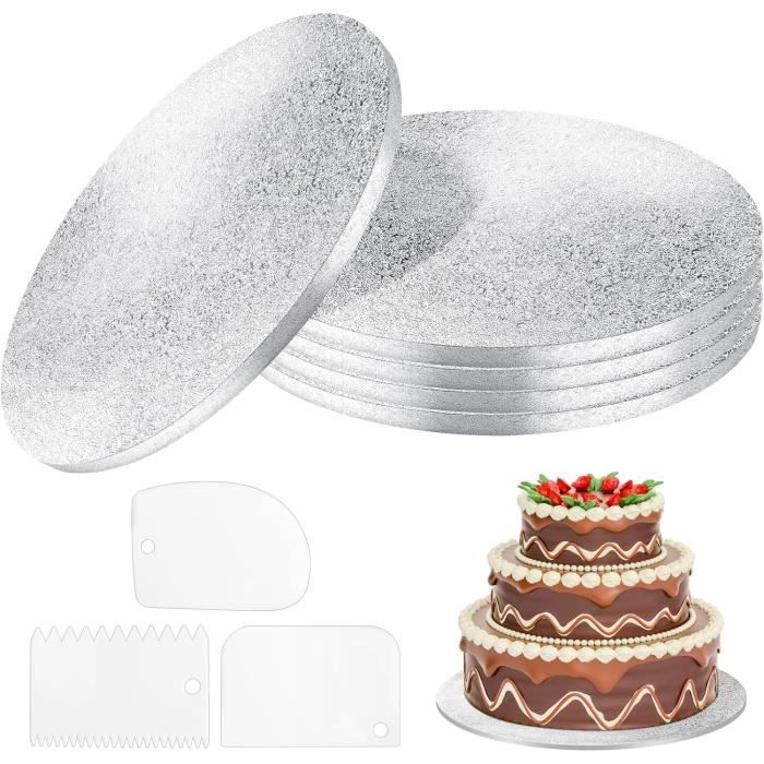 5PCS Cake Board Rond 30cm et 3PCS Coupe Pate Boulangerie, Disque Gateau ...