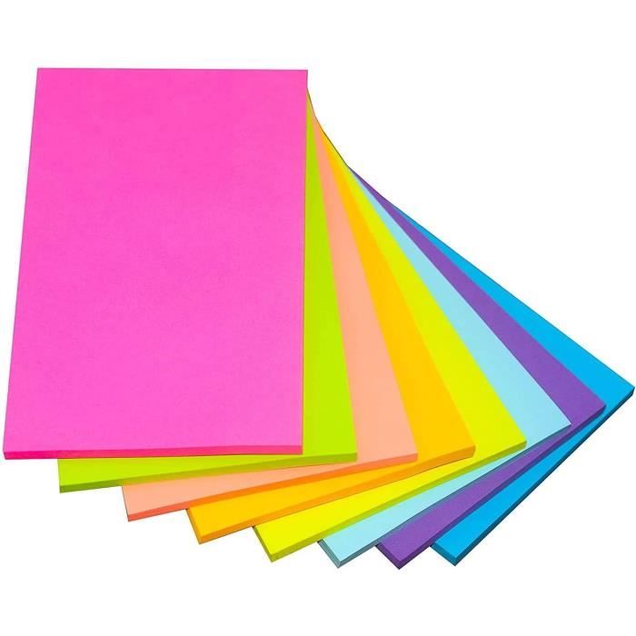 Bloc-Notes De 8 Couleurs Super Collantes, Notes Autocollantes Pour ...