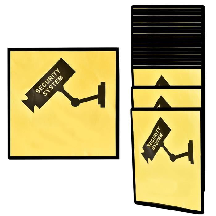 Autocollant de caméra auto-adhésif, autocollant d'avertissement de ...