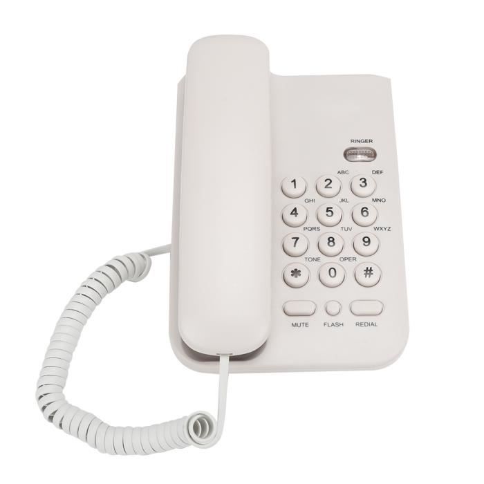 ZIU Téléphone de bureau KX-T3026CID Téléphone anglais pour le bureau à domicile de l'hôtel ...