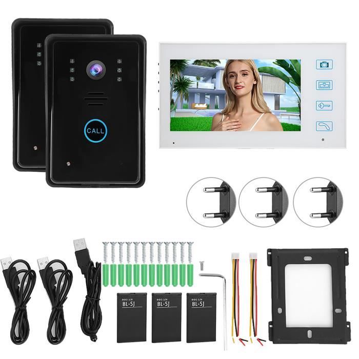 7in TFT 2V1 2.4G porte vidéo sans fil téléphone infrarouge Vision nocturne interphone caméra ...