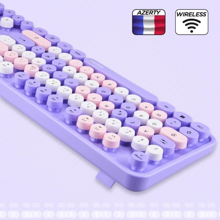 Sweet Pack Clavier Souris Gaming Sans Fil Layout Français (Azerty) Wifi ...